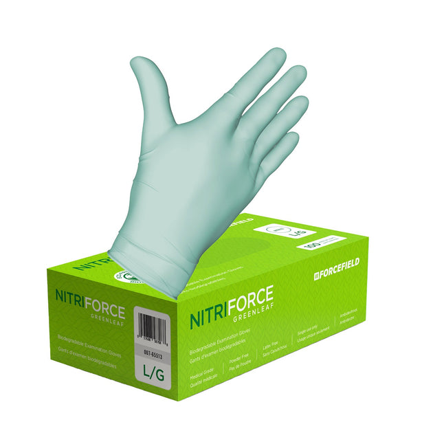 Forcefield Nitriforce Greenleaf Biodegradable Disposable Examination G ...