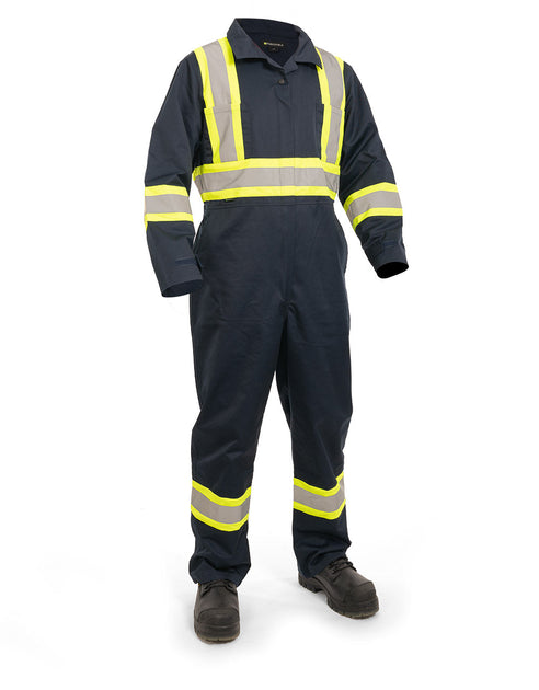 Forcefield Hi Vis Navy Safety Unlined Coverall – Forcefield Canada - Hi ...