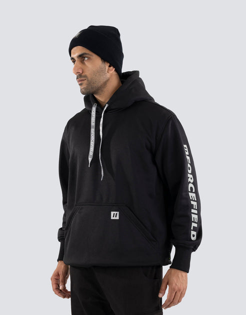 Forcefield Black Pullover Forcefield Logo Sleeve Graphic Hoodie ...