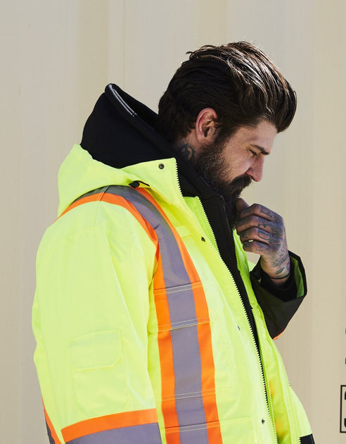 Forcefield 7-in-1 Hi Vis Safety Parka – Forcefield Canada - Hi Vis ...